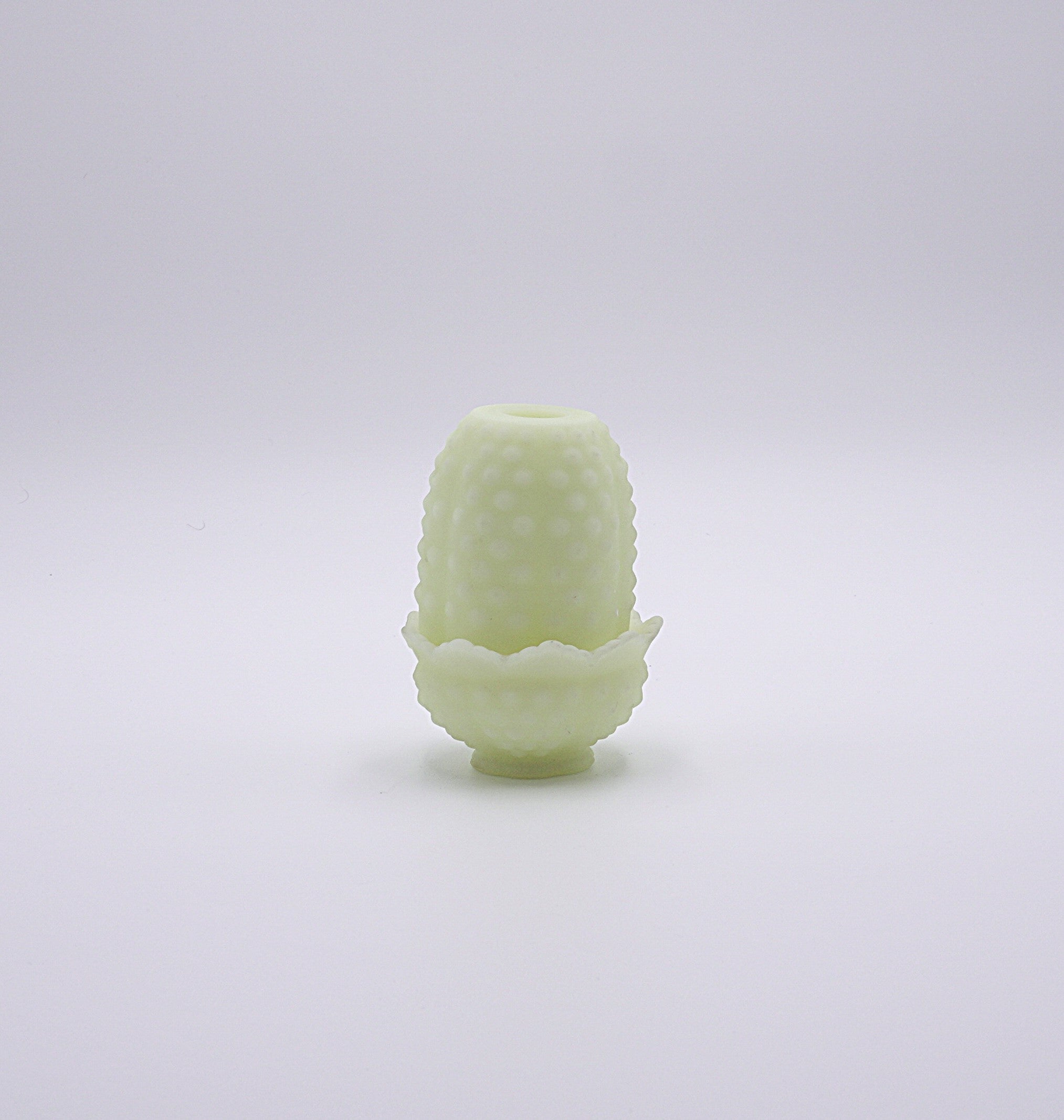 Vintage Fenton Uranium Glass Hobnail Fairy Lamp – Hiraeth Haven